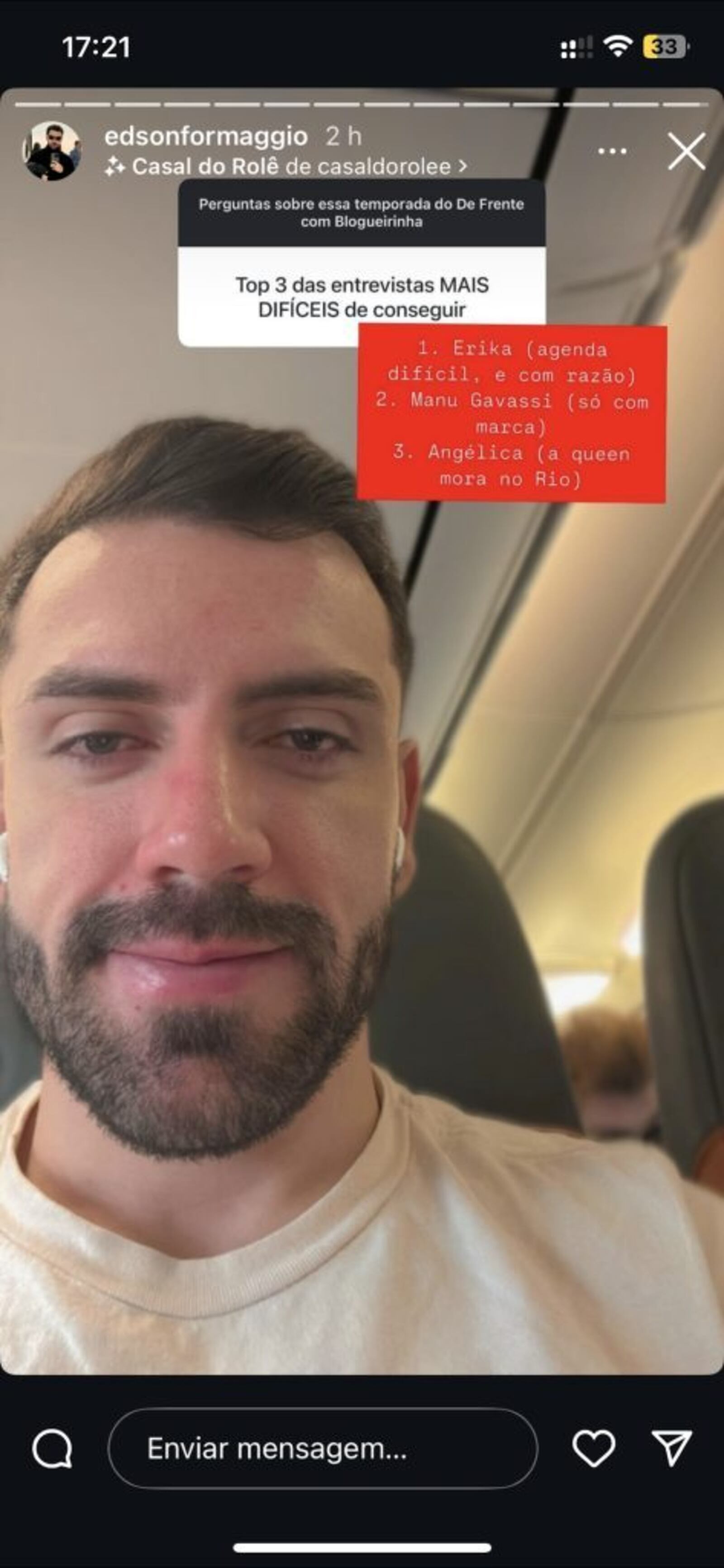 Manu Gavassi só aceitou ir no De Frente com Blogueirinha por dinheiro ...