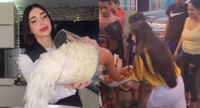 Influenciadora cozinha e doa refeições para criticar tiktokers que ...